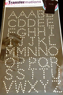 TRANSFERMATIONS 1-inch Iron-On RHINESTONE LETTERS – 40 pcs | eBay