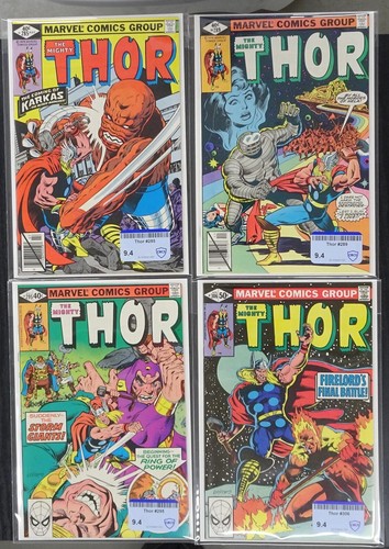 Lot of 4 THOR comics #285, 289, 295, 306 CBCS Raw Grade 9.4 not CGC ...
