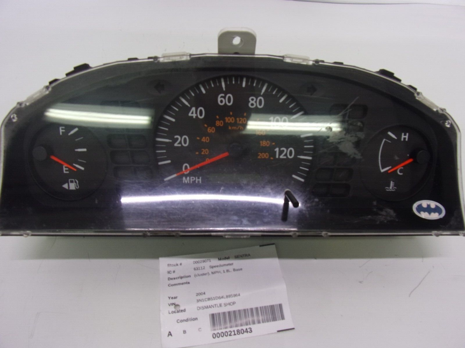 NISSAN SENTRA 2004-2006 Speedometer (cluster), MPH, 1.8L, Base | eBay