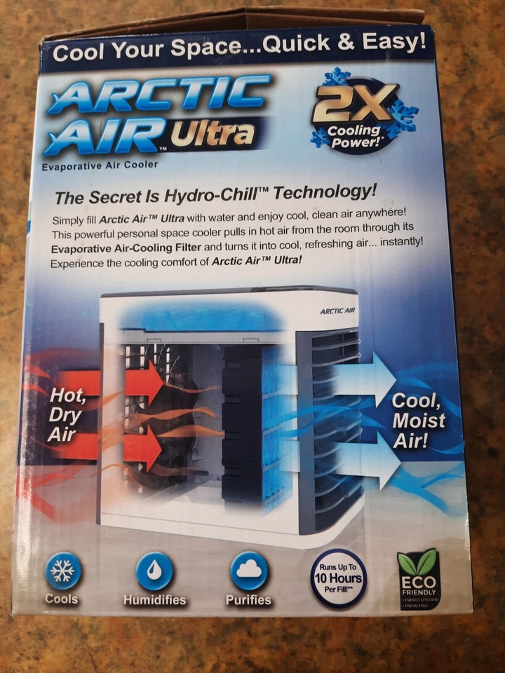 Opened Box ARTIC AIR ULTRA - Evaporator Portable Air Cooler 2x Cooling ...