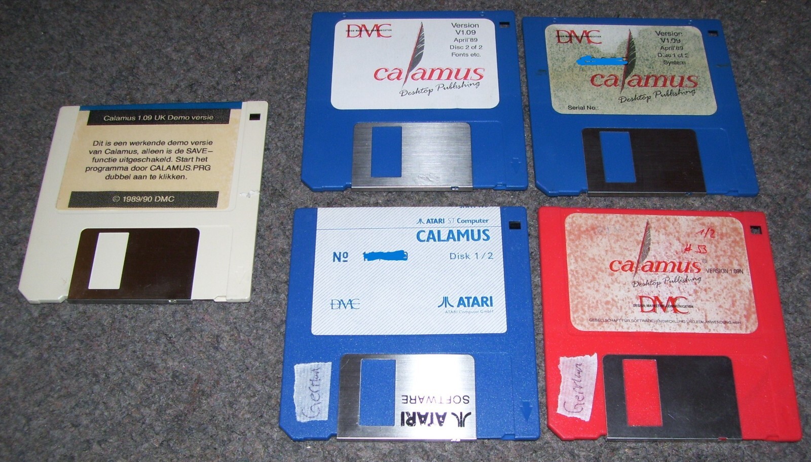 Atari 520 1040 St Ste Mega Tt Ordinateur Calamus Disques Ru Anglais & Allemand V | eBay