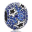Blue Pave Stars Charm - European Silver Charm Bead - Birthday Gift ...