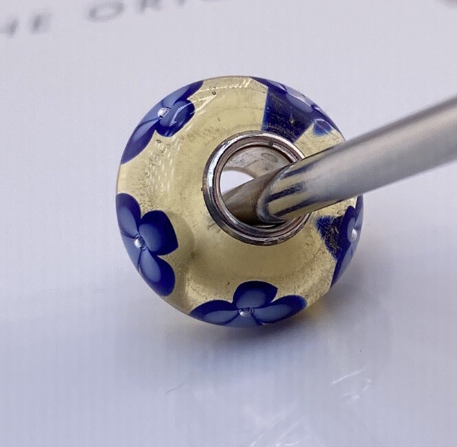 Trollbeads Blue Flowers Bead Universal Unique | eBay