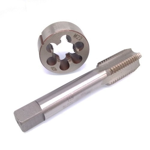 US Stock HSS M22 x 2.5mm Tap & M22 x 2.5mm Die Metric Thread Right Hand ...