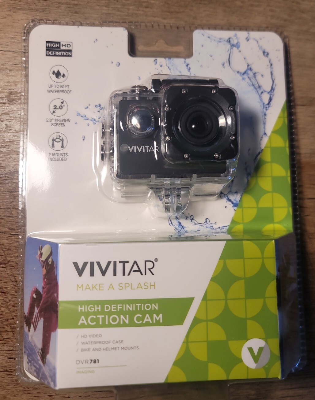 VIVITAR MAKE A SPLASH ACTION CAM WATERPROOF HD Video GRAY/SILVER DVR ...