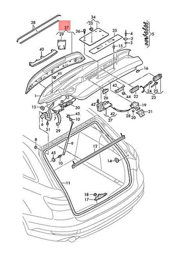 NEW AUDI A4 AVANT S4 QUATTRO 8W2 8W5 8WC 8WD SPOILER PRIMED ...