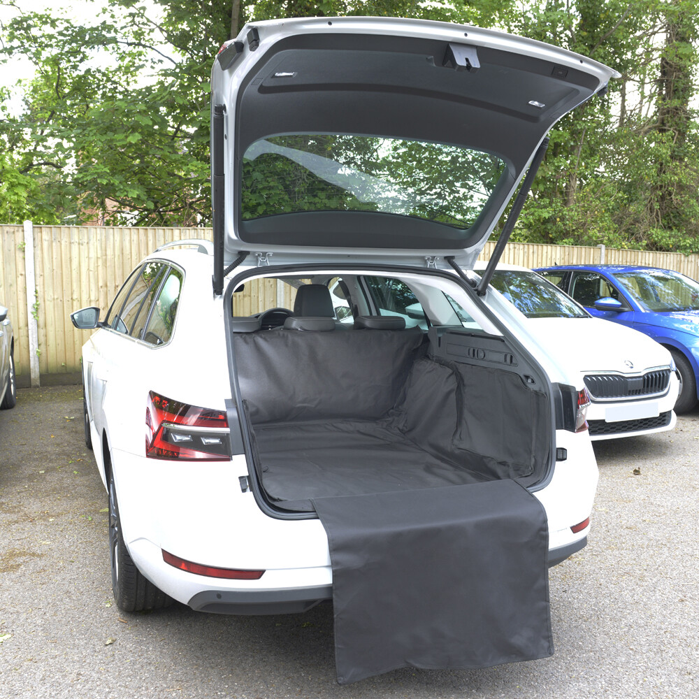 SKODA SUPERB ESTATE BOOT LINER MAT (5 SEATER) DOG GUARD (2015 ONWARDS ...