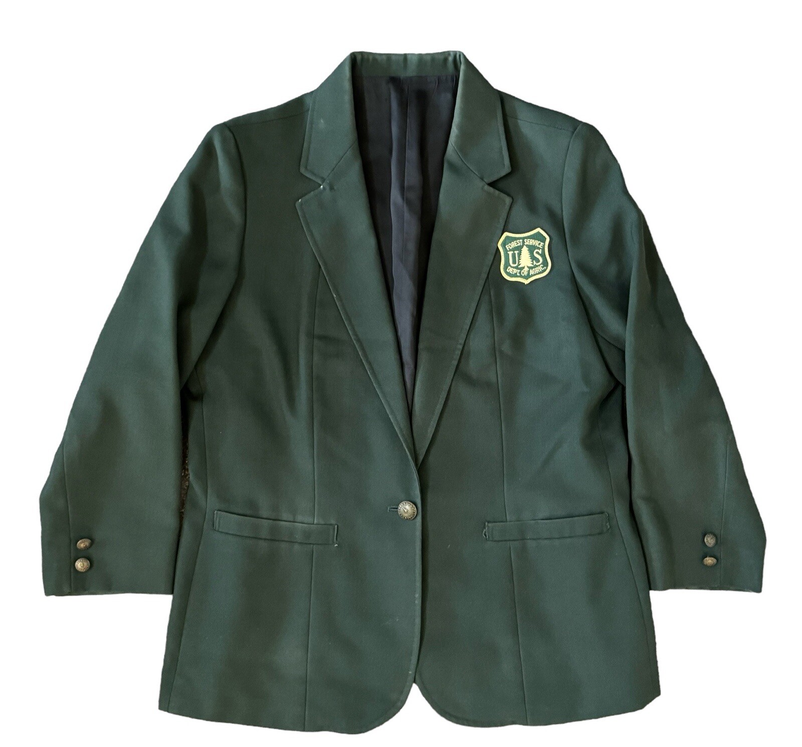 Vintage US Forest Service Green Blazer Jacket Women’s Sz 16 Petite | eBay