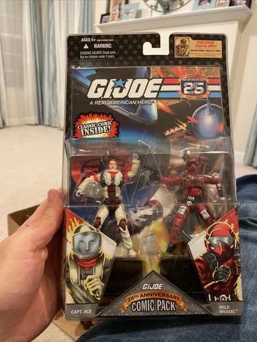 2007 GI Joe 25th Anniversary Comic 2 Pack .CAPT ACE & WILD WEASEL ...
