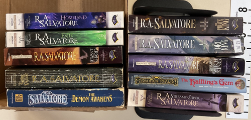 R.A. Salvatore PB lot of 10, Forgotten Realms, Homeland, The Orc King ...
