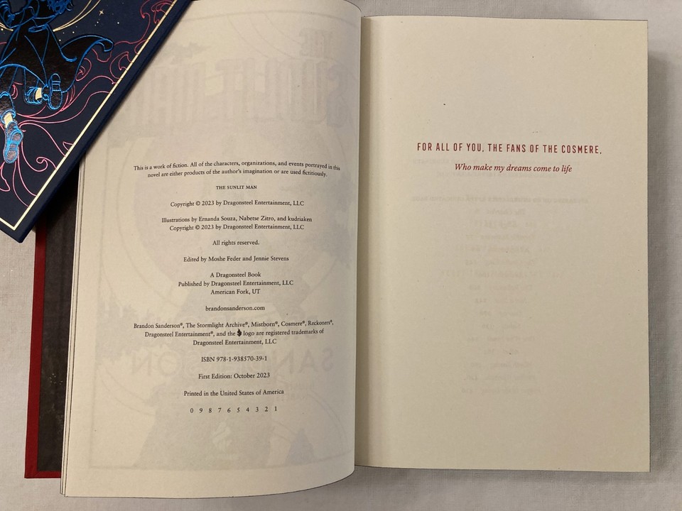 BrandonSanderson Secret Projects Sunlit Man/Yumi & Nightmare Painter ...