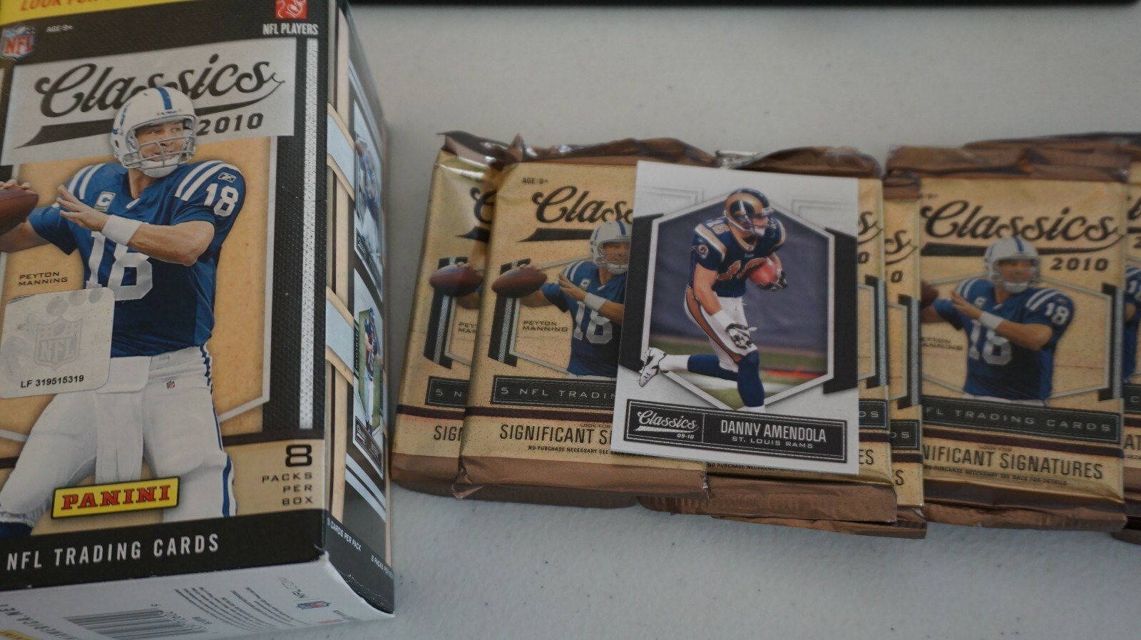 DANNY AMENDOLA 2009/10 Classics FOOTBALL ROOKIE CARD Ram RC New England ...