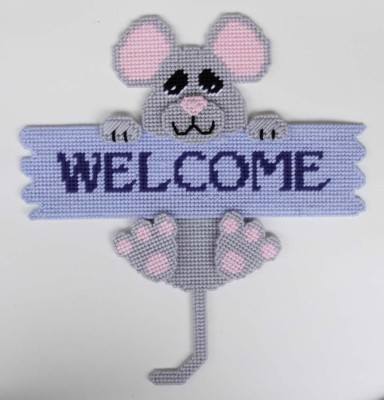 Mouse Welcome Sign- Plastic Canvas Pattern or Kit | eBay