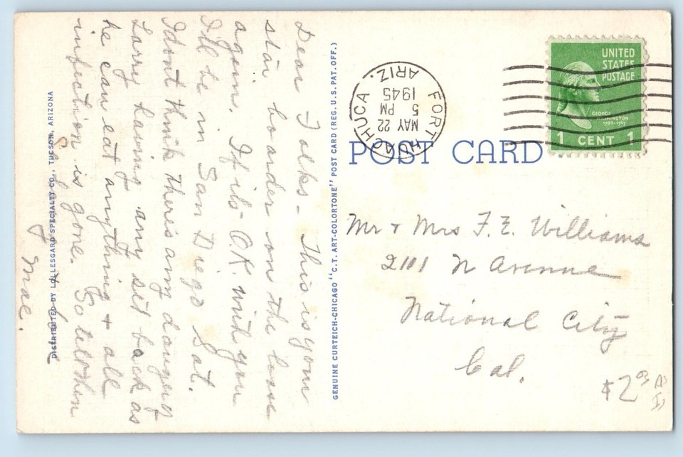 Bisbee Arizona AZ Postcard Castle Rock Entrance Tombstone Canyon ...