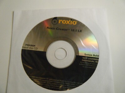 New Roxio Creator 10.1 LE CD. Software for video editing on older ...