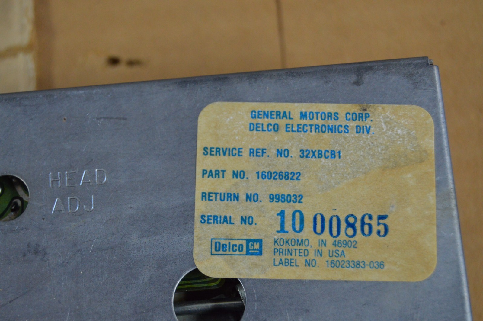 NOS Delco GM MTR 50 Hang-On Cassette Tape Player In-Dash 16026822 ...