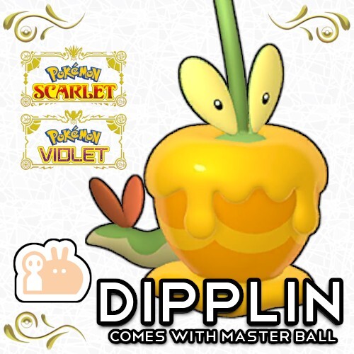 Shiny Dipplin 6IV XXXL Size Applin Alpha Jumbo Mark Pokemon Scarlet ...