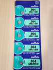 5 pc Murata 364 SR621SW SR621 AG1 SILVER OXIDE WATCH BATTERY 1.55v EXP ...