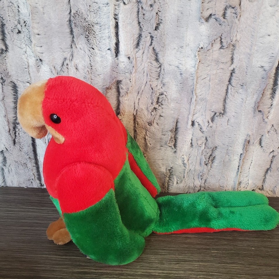 Vintage 1983 Carousel By Guy Red & Green Parrot Love Bird Plush Stuffed ...