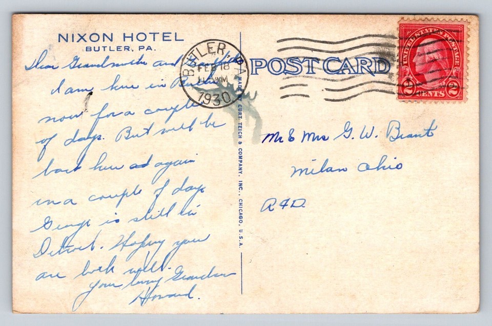 The Nixon Hotel Butler Pennsylvania P756 | eBay