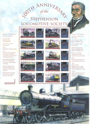 BC-205 2009 Stephenson Locomotive Society no. 46 Smiler Sheet UNMOUNTED ...