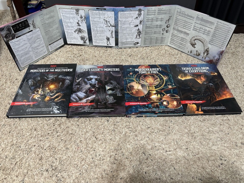 Dungeons and Dragons 5e (2014) 7 Book Lot: Guides/Resources + DM Screen ...
