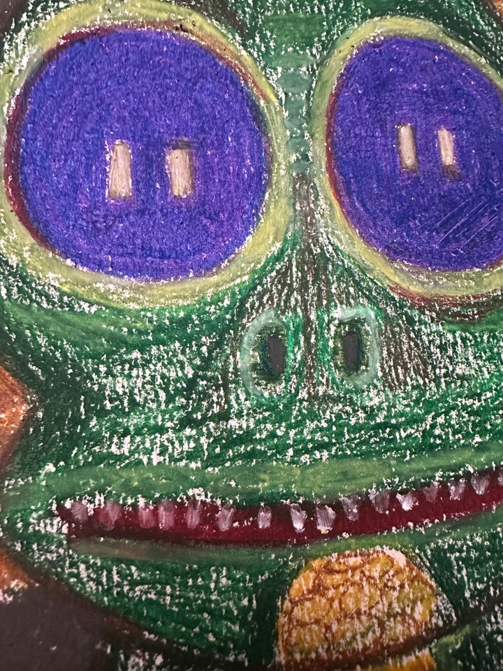 Sleestak Land of the Lost Oil Pastel – Unique Vintage TV Art Rowan ...