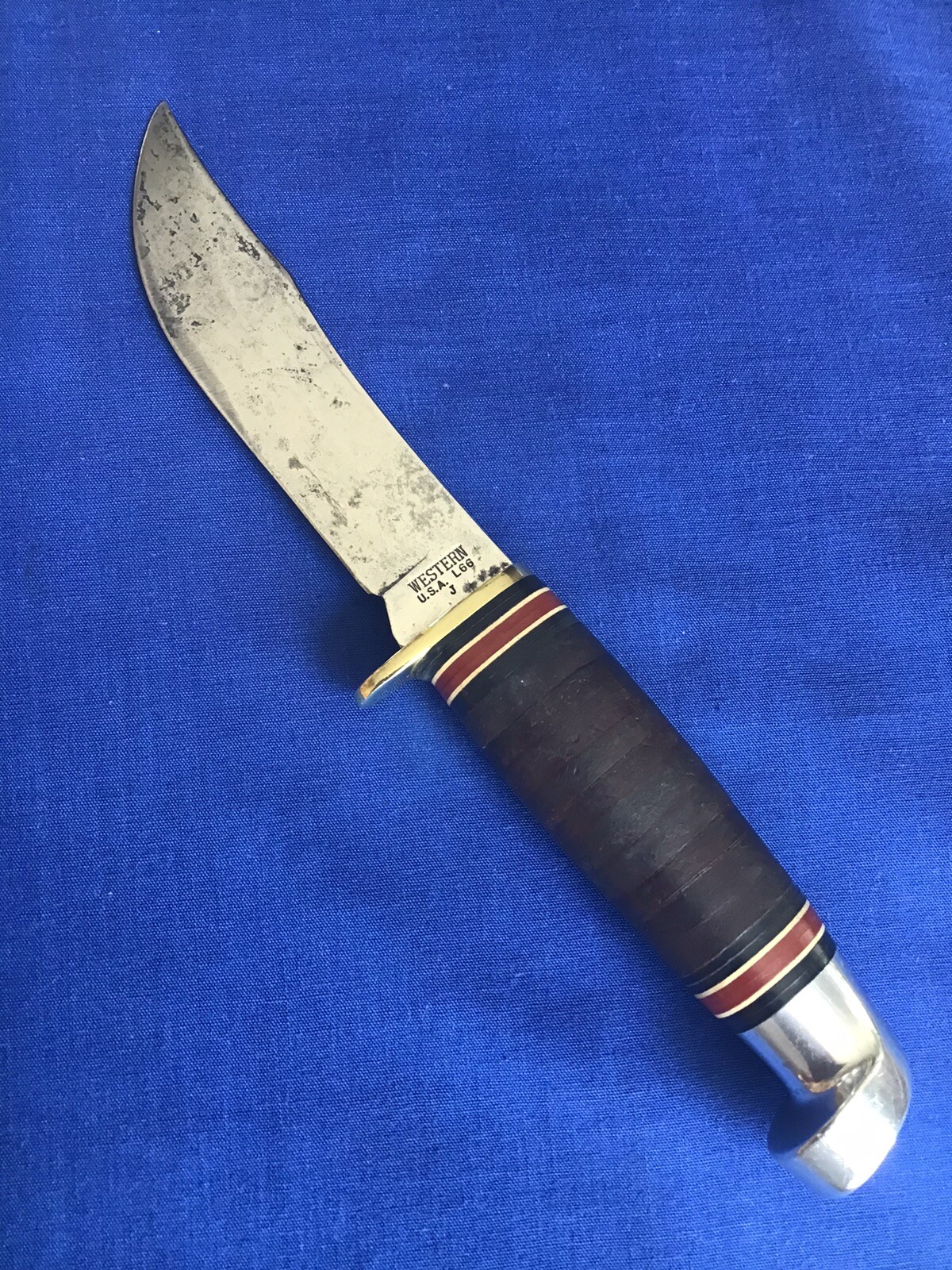 VINTAGE WESTERN U.S.A. L66 J FIXED BLADE KNIFE | eBay