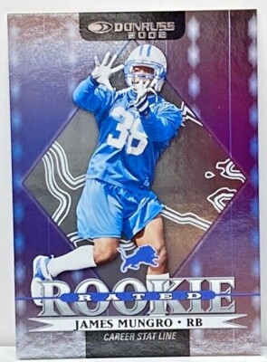 2002 Donruss JAMES MUNGRO Rated Rookie Career Stat Line /306 Lions | eBay