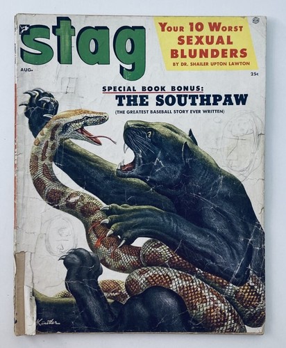 VTG Stag Magazine August 1954 Vol 5 No. 8 The Southpaw Story No Label ...