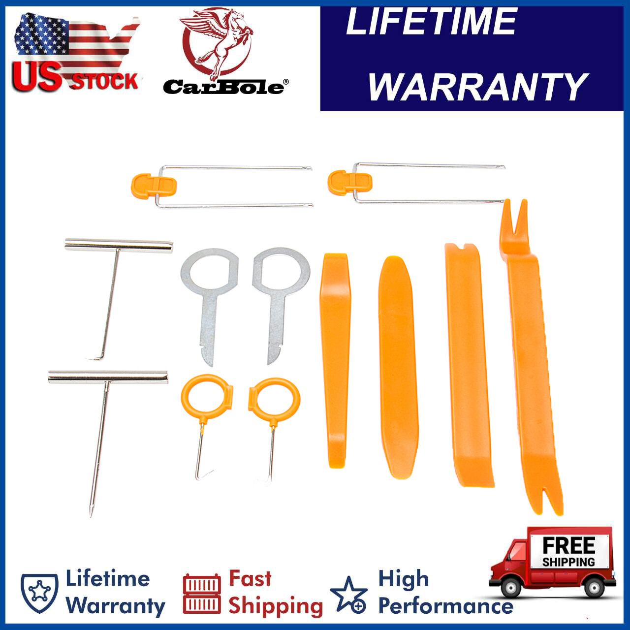 Removal Car Door Trim Tool Pry Panel Dash Radio Body Clip Installer 12 PCS Kit | eBay