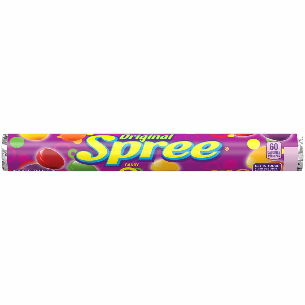 Spree Original Candy 1.77oz Rolls 36 COUNT Case Classic Candy FREE ...