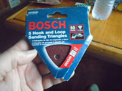 Bosch SDTR060 60-Grit General Purpose Hook-and-Loop Sanding Triangles ...