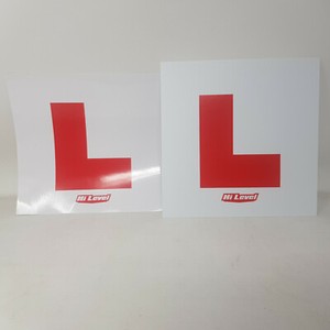 2 X UK Legal L Plates Self Adhesive Stick On Vinyl Weatherproof Learner ...