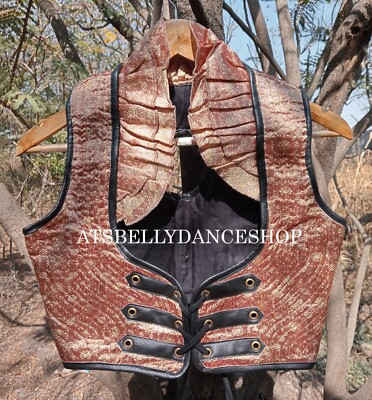 Silk Vest Choli Corset Cropped Midriff Top Renfaire Larp Cosplay Pirate ...