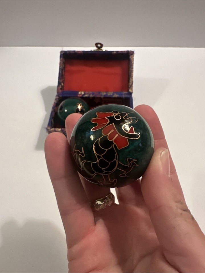 Chinese Baoding Balls Hand Exercise Stress Relief with Velvet Box | eBay