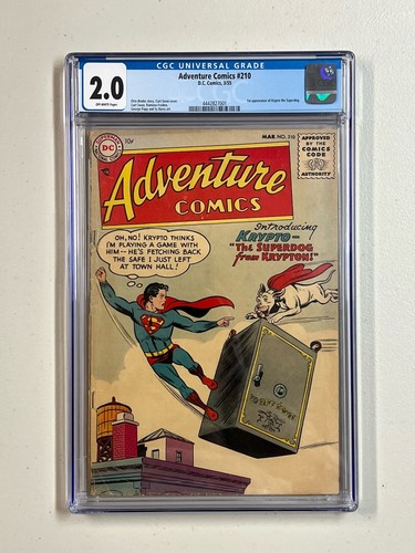 Adventure Comics #210 CGC OW pgs (1955) 1st appearance of Krypto 4442827001 | eBay