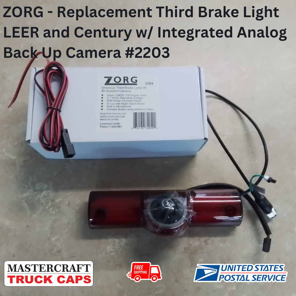 ZORG - 3rd Brake Light (LEER & Century) w/Analog Back Up Camera - #2203 ...