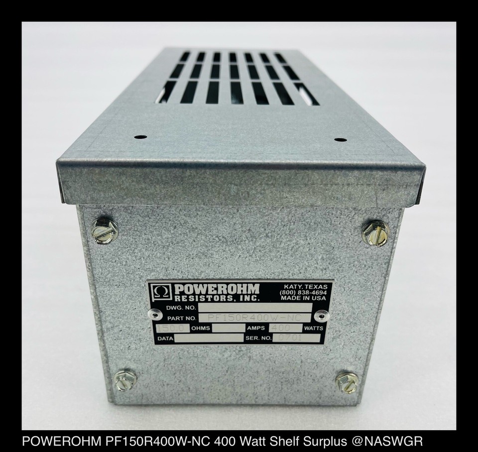Powerohm Resistors PF150R400W-NC 400 WATT 150 OHM Braking Resistor ...