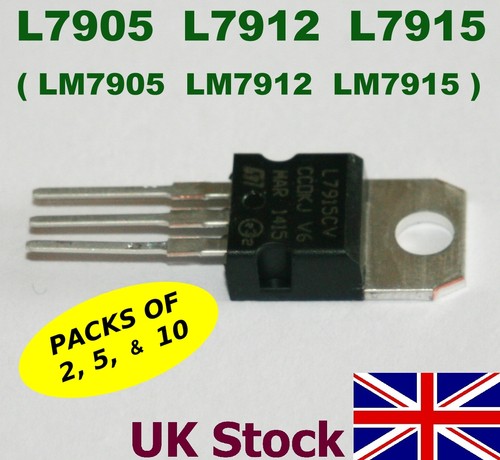 L7905 L7912 L7915 / LM7905 LM7912 LM7915 Regulator TO-220, -5v -12v ...