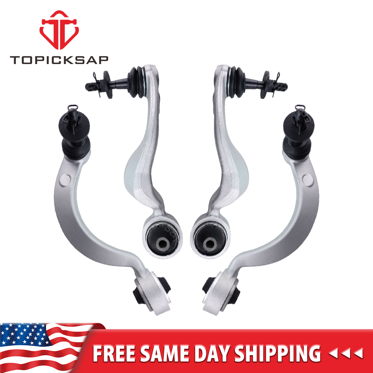 RWD 8Pc Front Upper Lower Suspension Control Arms Kit For 2007-2017 ...