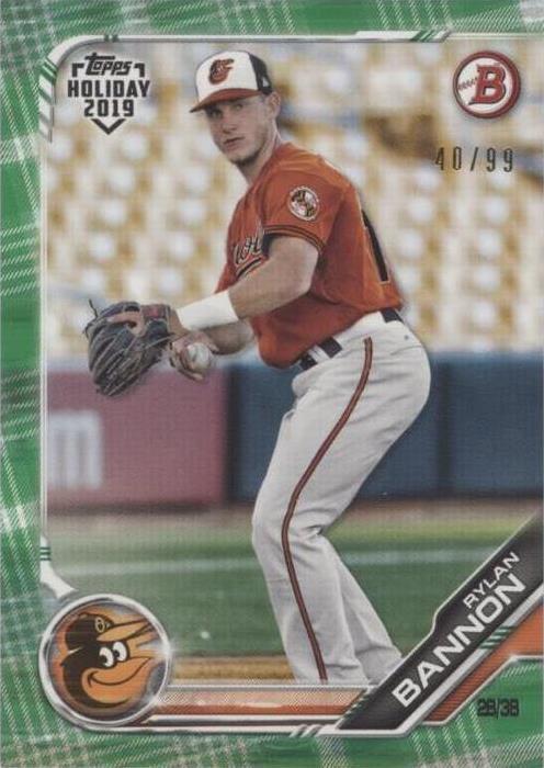 2019 Topps Holiday Bowman - Rylan Bannon #TH-RB Green Prospects /99 (RC ...