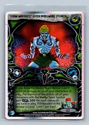 Yu Yu Hakusho TCG - Team Masho's Overwhelming Power - FOIL RARE - Exile ...