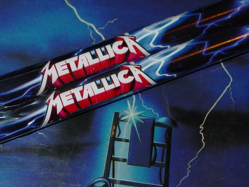 METALLICA RIDE THE LIGHTNING HEAVY METAL DRUMSTICK DRUM STICK SET NOS ...