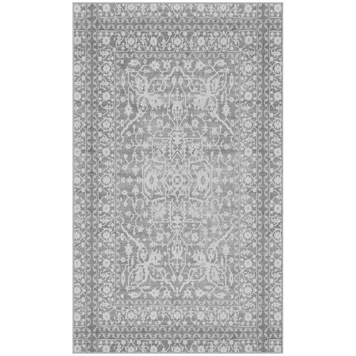 NeverMove Machine Washable Bella Area Rug, 3x5, Grey 3' x 5' Area ...