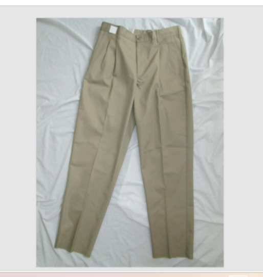 Men Pants work uniform khaki tan 28 29 31 32 33 34 40 42 46 48 50 unhem ...