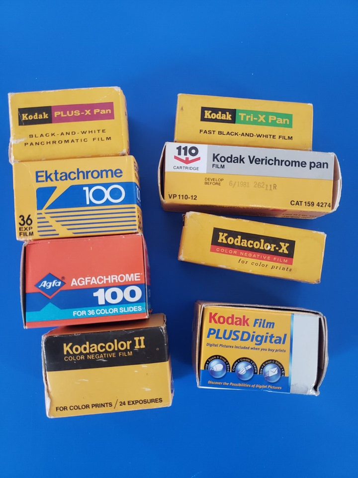 Vintage Kodak Film Lot Verichrome Kodacolor-X Ektachrome Tri-X pan ...
