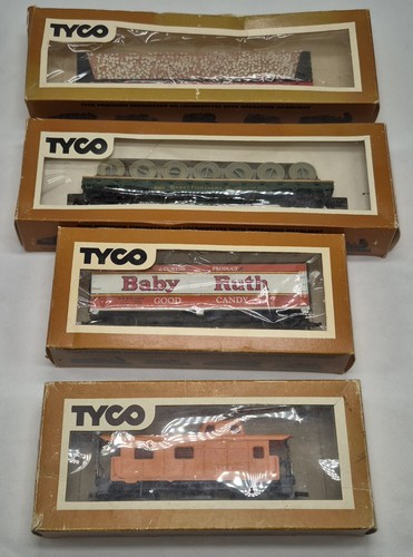 Collection Of 4 Tyco Ho Guage Scale Electric Train Cars. New. Caboose ...