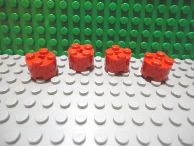 Lego 4 Red 2x2 round circle brick block NEW | eBay