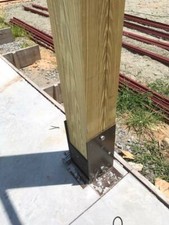 Pole Barn Wet Set Mounting Bracket. Wood to Concrete Forever Post ...